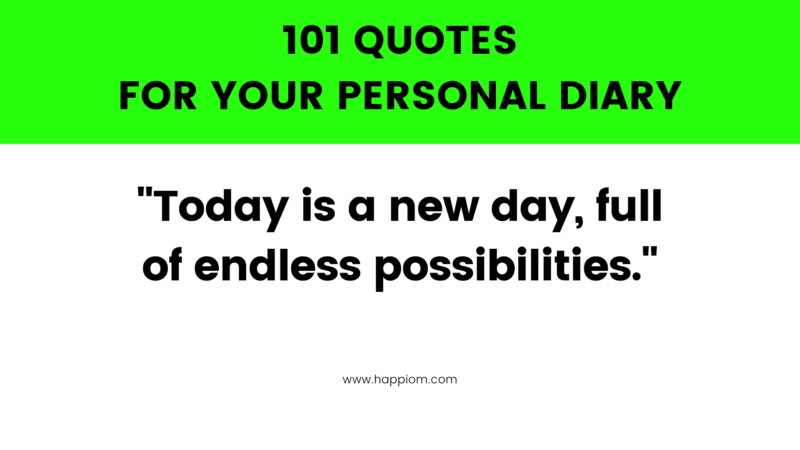101 Quotes to Write in Your Diary Everyday