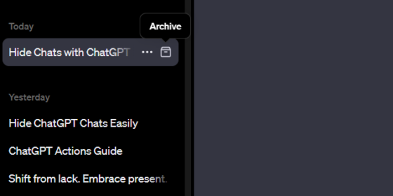 How to Hide Your ChatGPT Chat Without Deleting Them