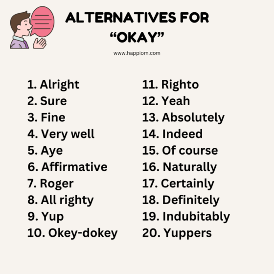 101 Alternatives for Okay