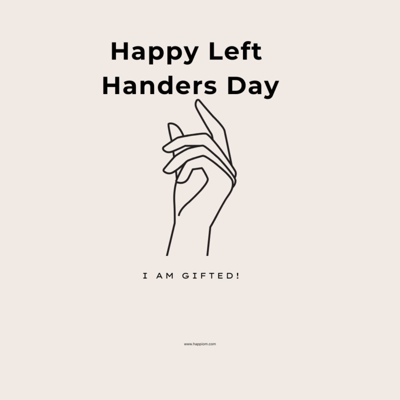 International Left-Handers Day Celebrating Left-Handed People with 50 ...